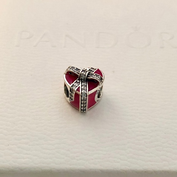 Pandora | Jewelry | Authentic Pandora Pink Charm Gifts Of Love | Poshmark